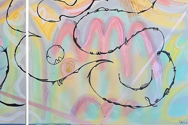 Rona Glantz - Equilibrio 2 (Diptych) For Sale at 1stDibs