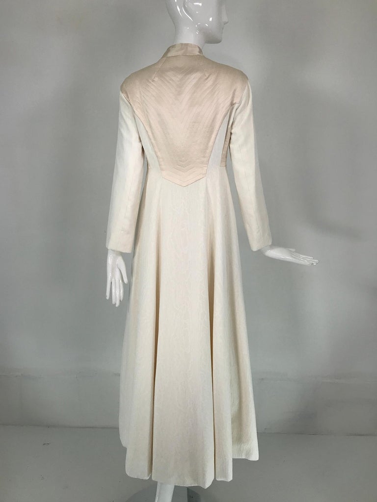 Ronald Amey Rare Evening Coat and Evening Dress in Devore Velvet and ...