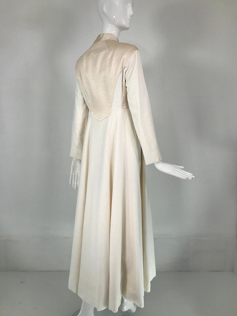 Ronald Amey Rare Evening Coat And Evening Dress In Devore Velvet And