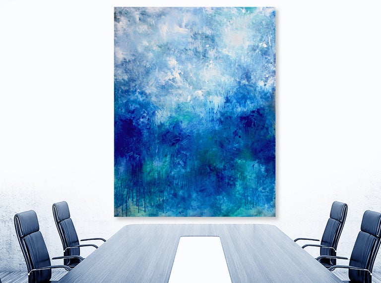 Ronald Halfant - Blu Presence, Painting, Acrylic on Canvas For Sale at ...