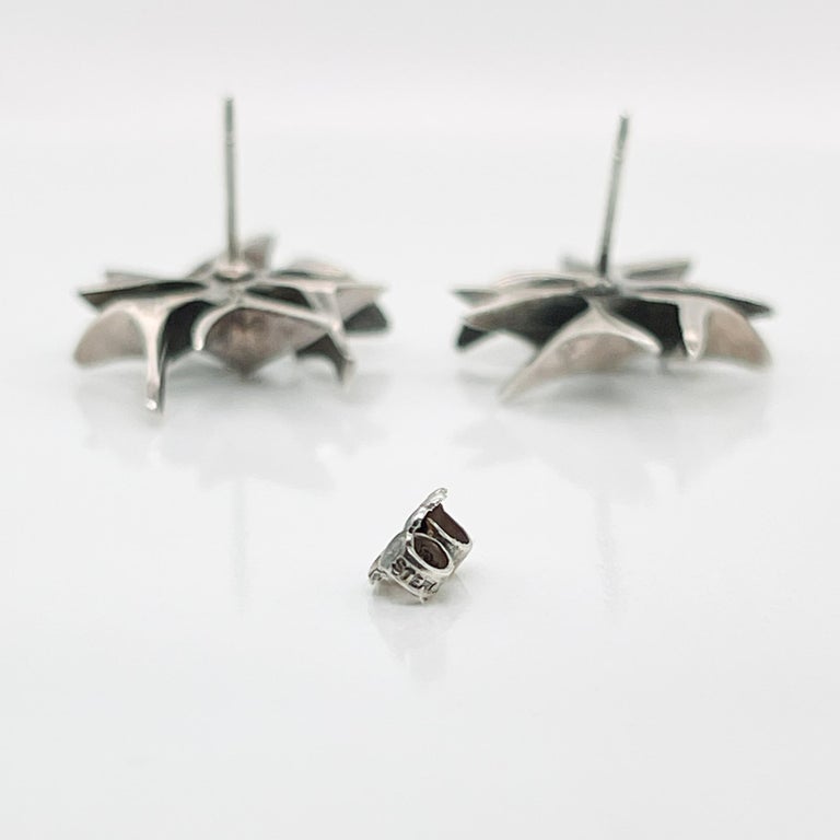 Ronald Hayes Pearson Sterling Silver American Modernist Earrings For ...