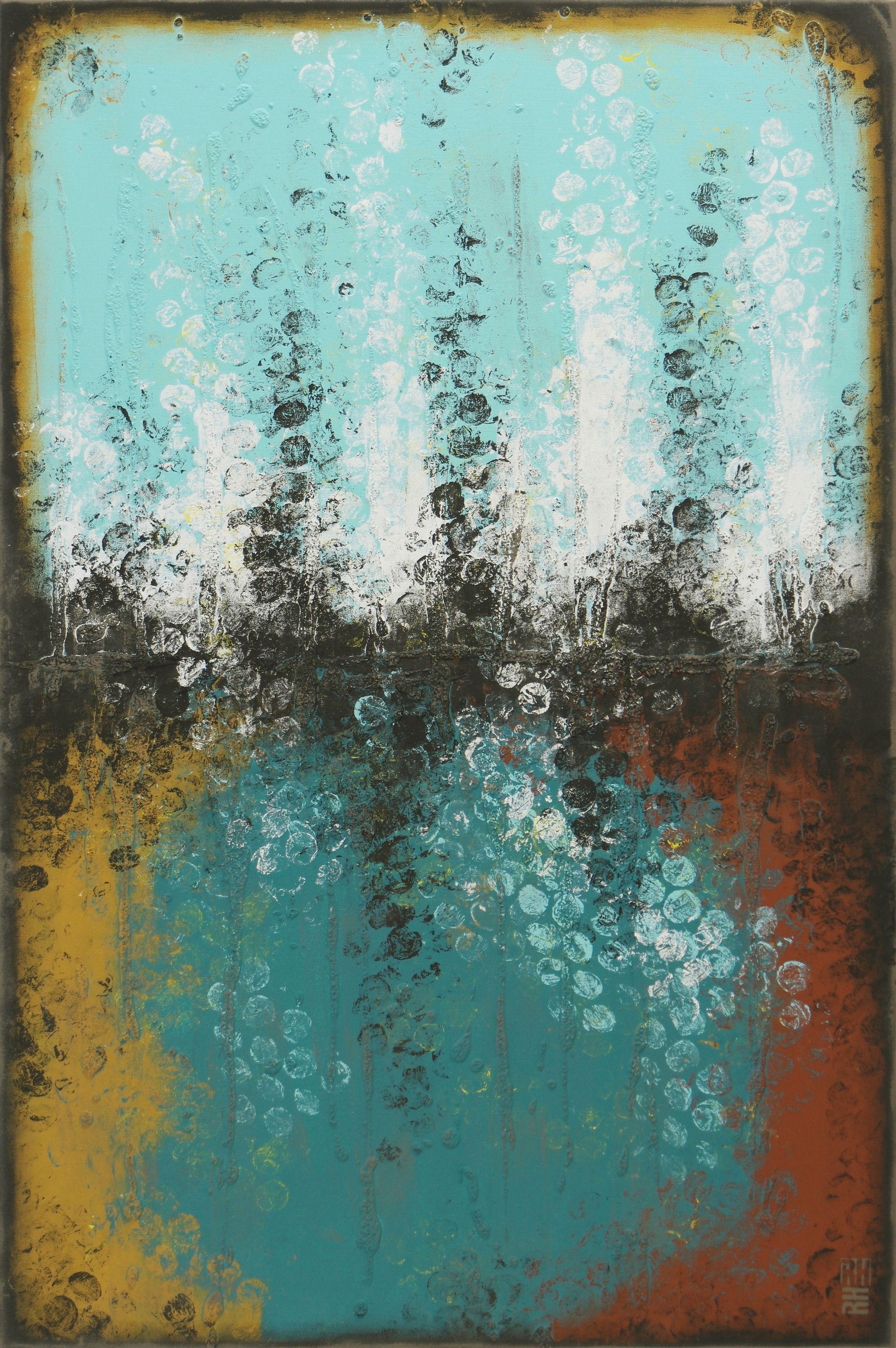 Ronald Hunter - Boiling Bubbles Original, Painting, Acrylic on Canvas ...