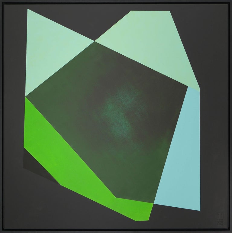 Ronald Hunter - Diamond Green Whale, Painting, Acrylic on Canvas For ...