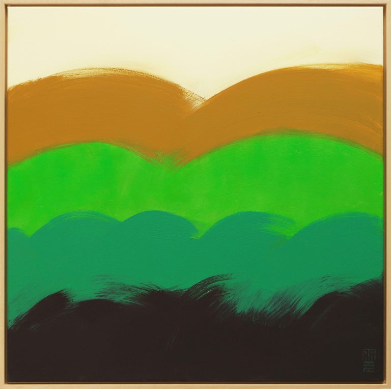 Ronald Hunter – The Wave in Green Incl. Rahmen, Gemälde, Acryl auf ...