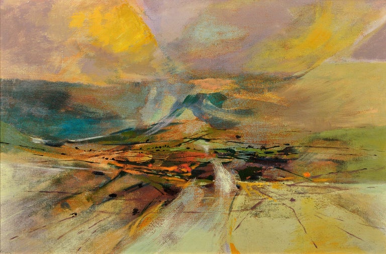 Ronald Lowe - Valley Glide. Original Modern British Painting. Landscape ...