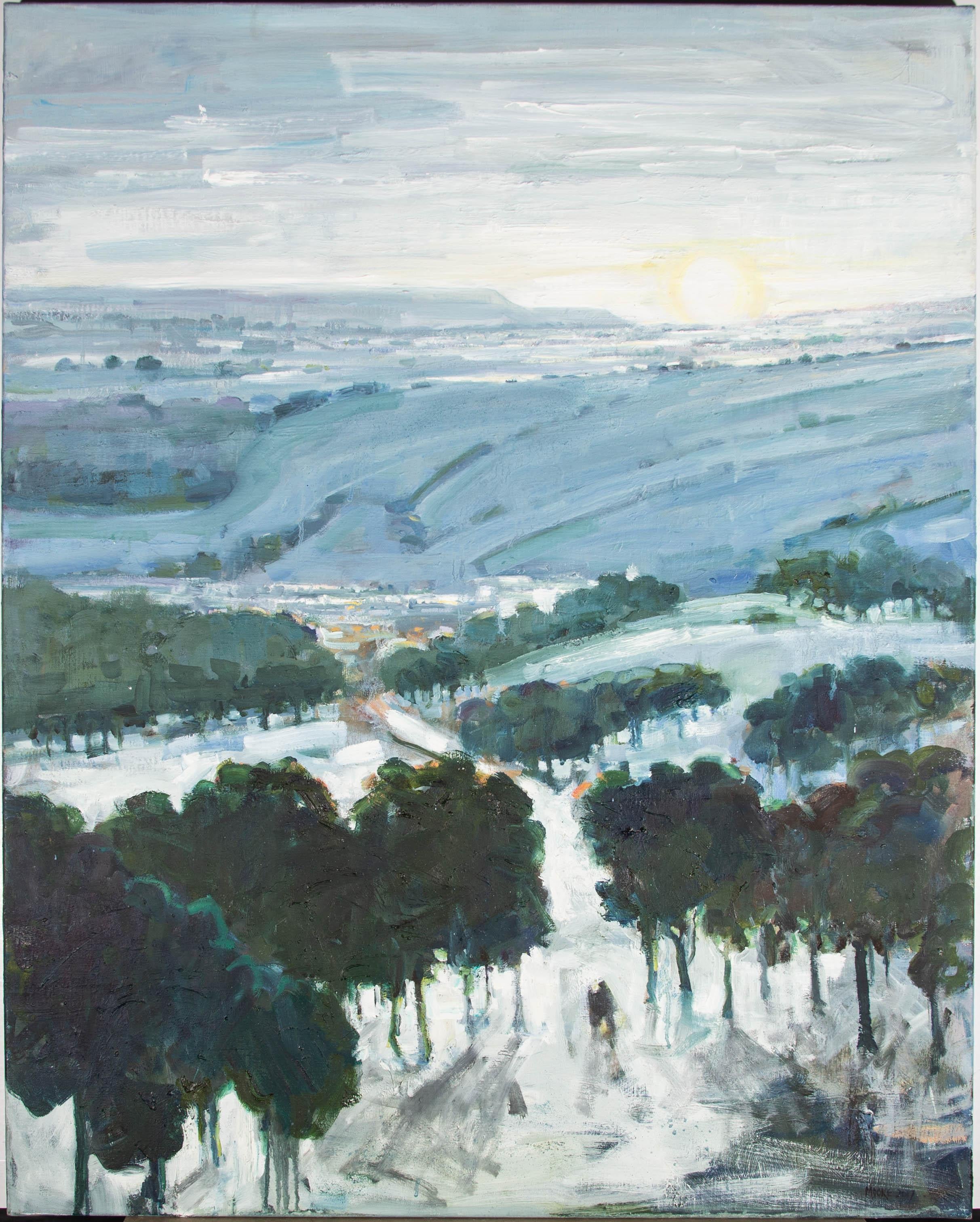 Ronald Moore - Ronald Moore - 2017 Oil, Black Mountains, Winter For ...