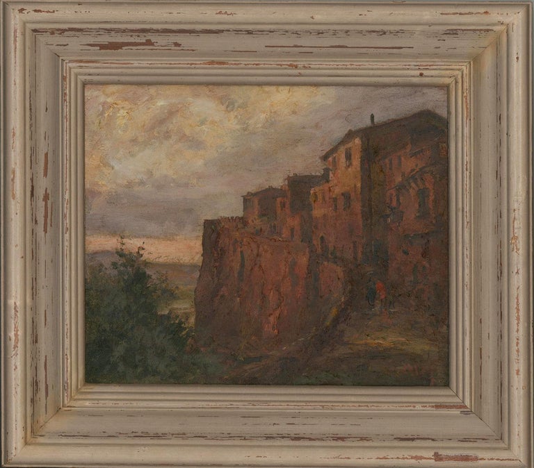 Ronald Olley - Ronald Olley (b.1923) - Framed c. 2000 Oil, Tuscan Hill ...