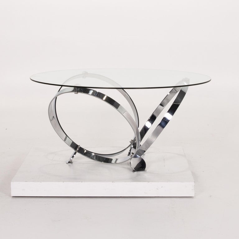 Ronald Schmitt Glass Coffee Table Metal Table Knut Hesterberg For Sale ...