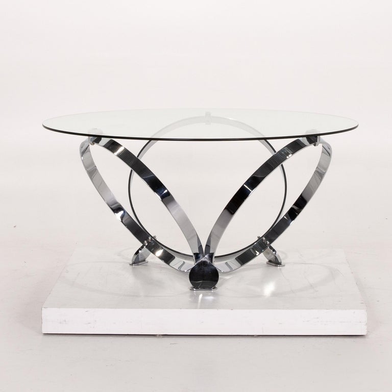 Ronald Schmitt Glass Coffee Table Metal Table Knut Hesterberg For Sale ...
