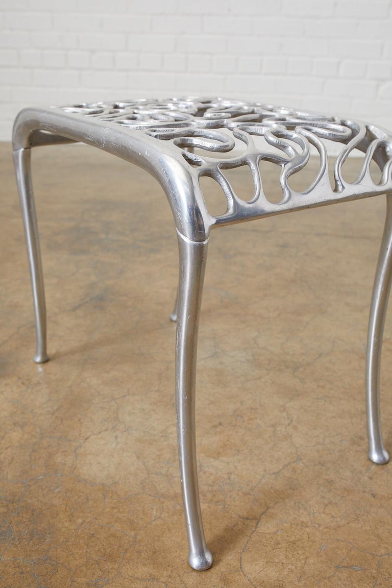 Rondel Design Cast Aluminum Peanut Foot Stool For Sale at 1stDibs ...