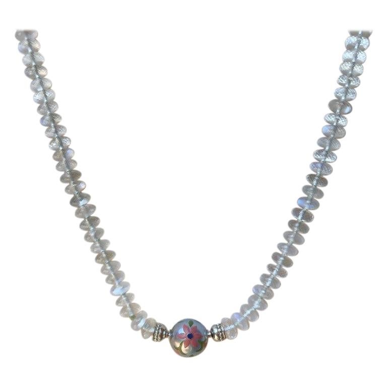18 Karat White Gold 215 Carat Trillion Aquamarine Necklace at 1stDibs