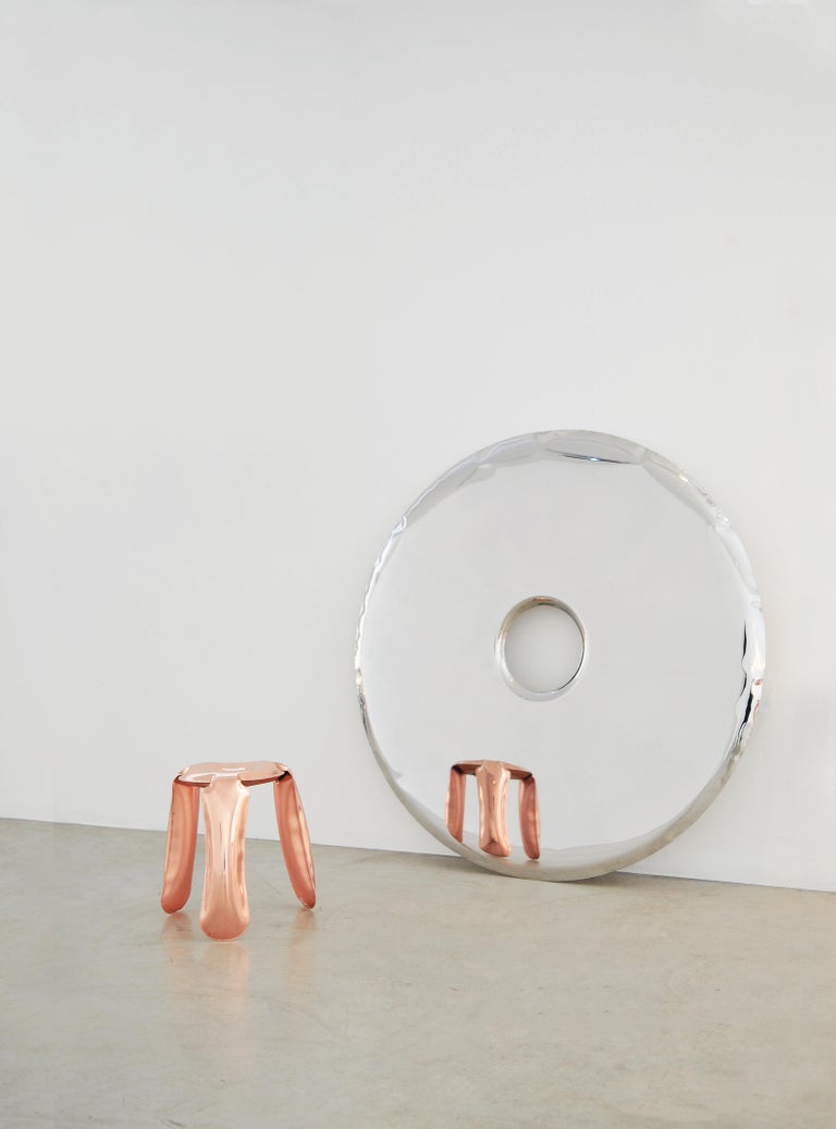 Rondo 150 Mirror in Polished Stainless Steel by Zieta at 1stDibs