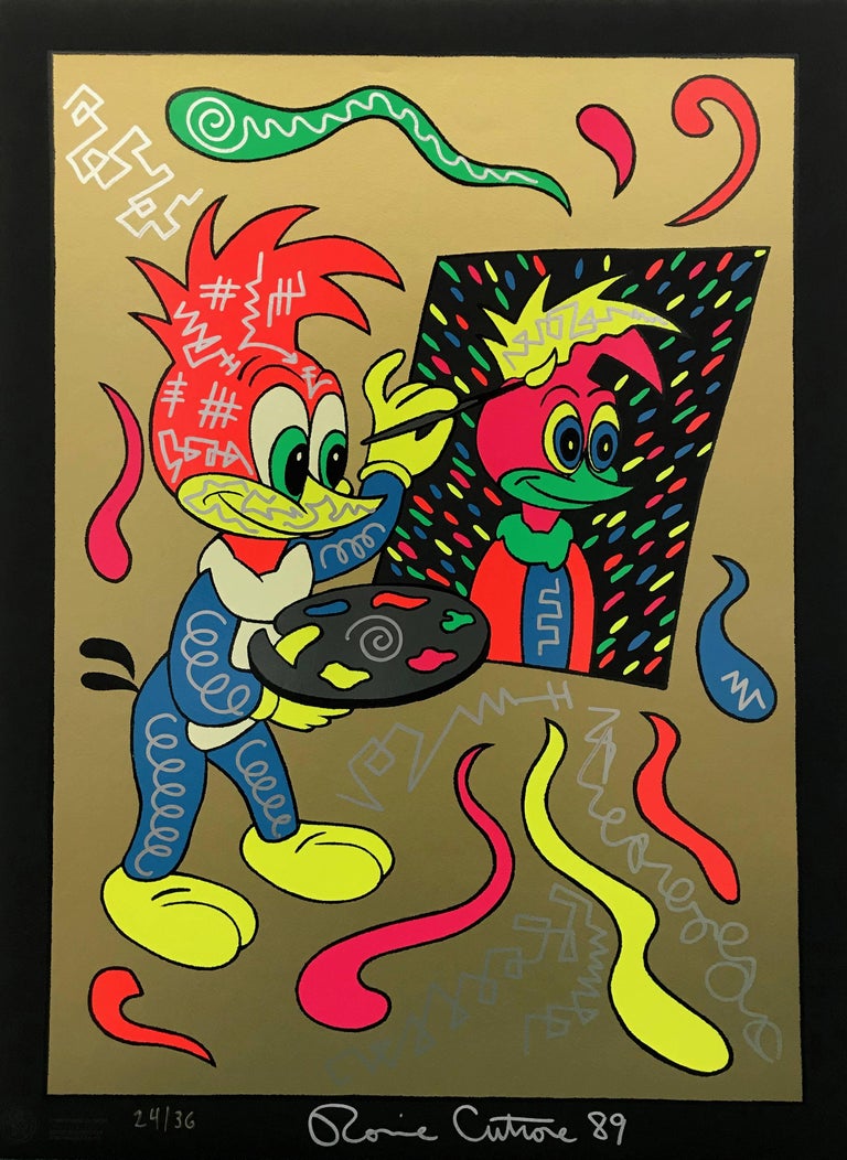 Ronnie Cutrone - PUTTING YOUR FACE ON (EMBELLISHED) For Sale at 1stDibs