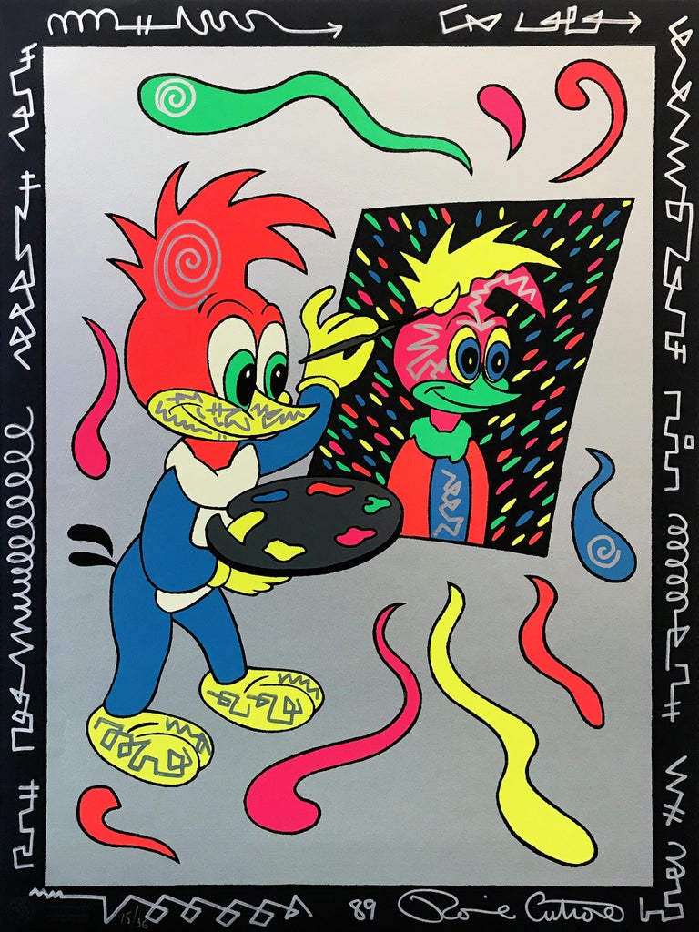 Ronnie Cutrone - PUTTING YOUR FACE ON (EMBELLISHED) For Sale at 1stDibs