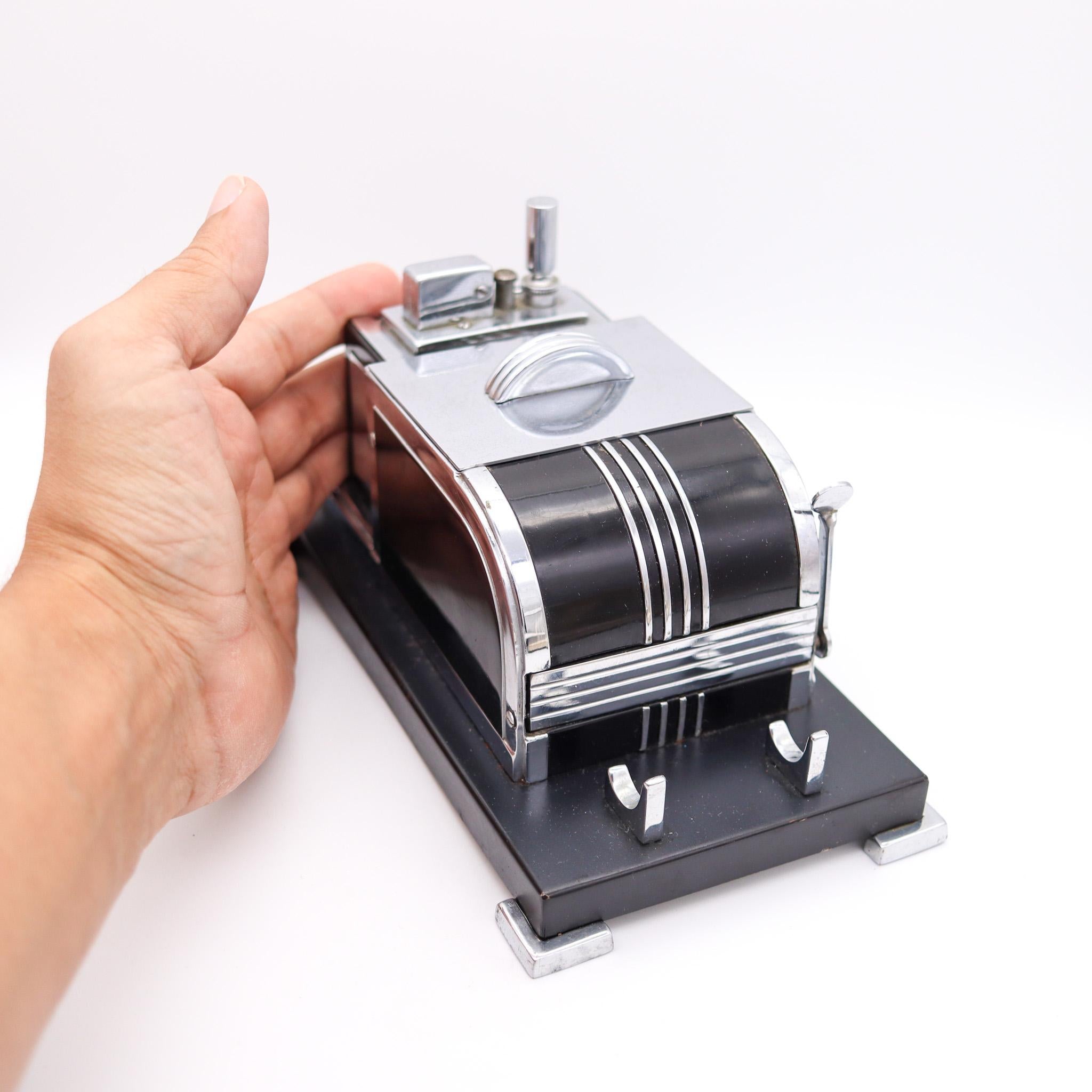 Ronson 1938 Type 2 Art Deco Mechanical Cigarette Dispenser Box Touch ...