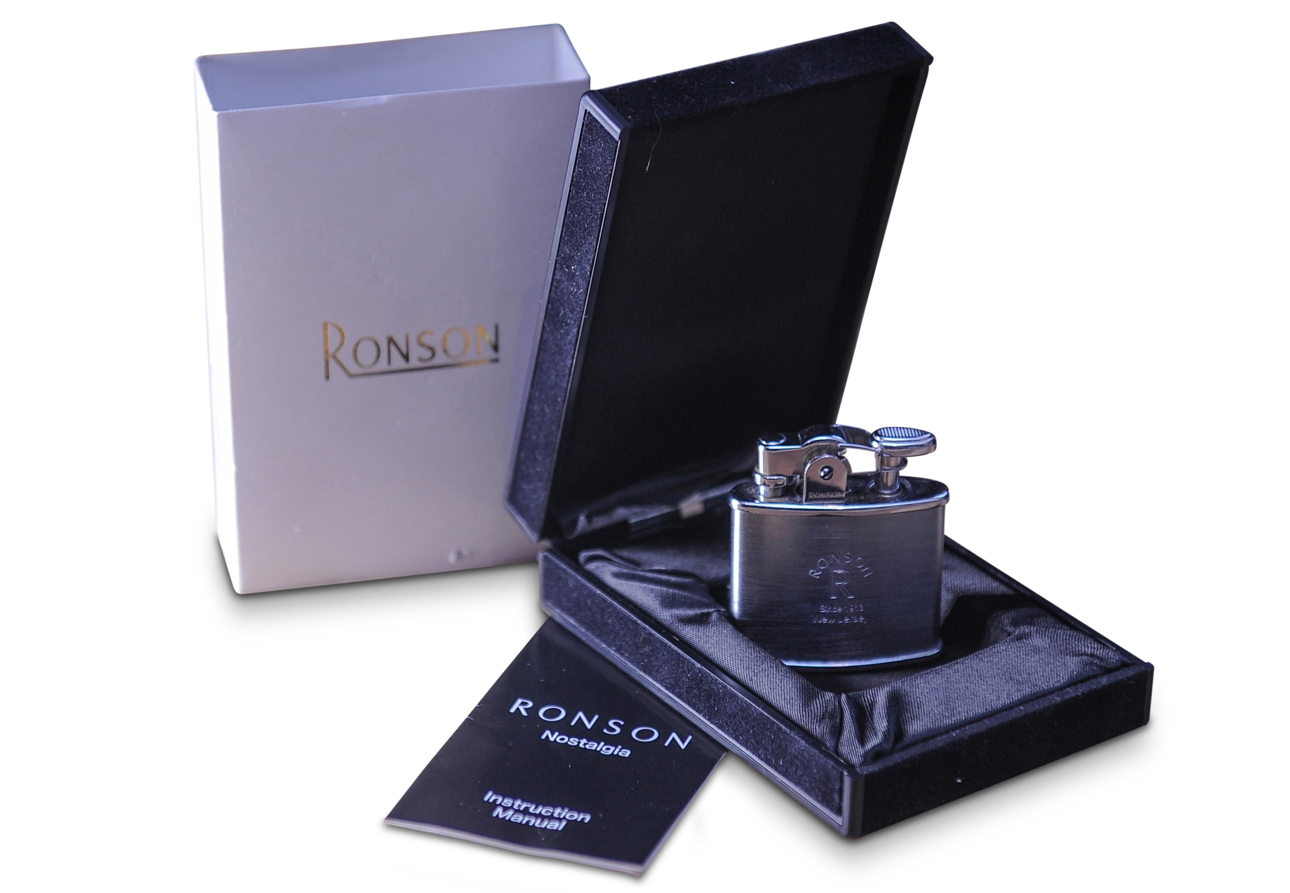 Ronson Flint Action Petrol Lighter Stainless Steel Boxed Limited ...