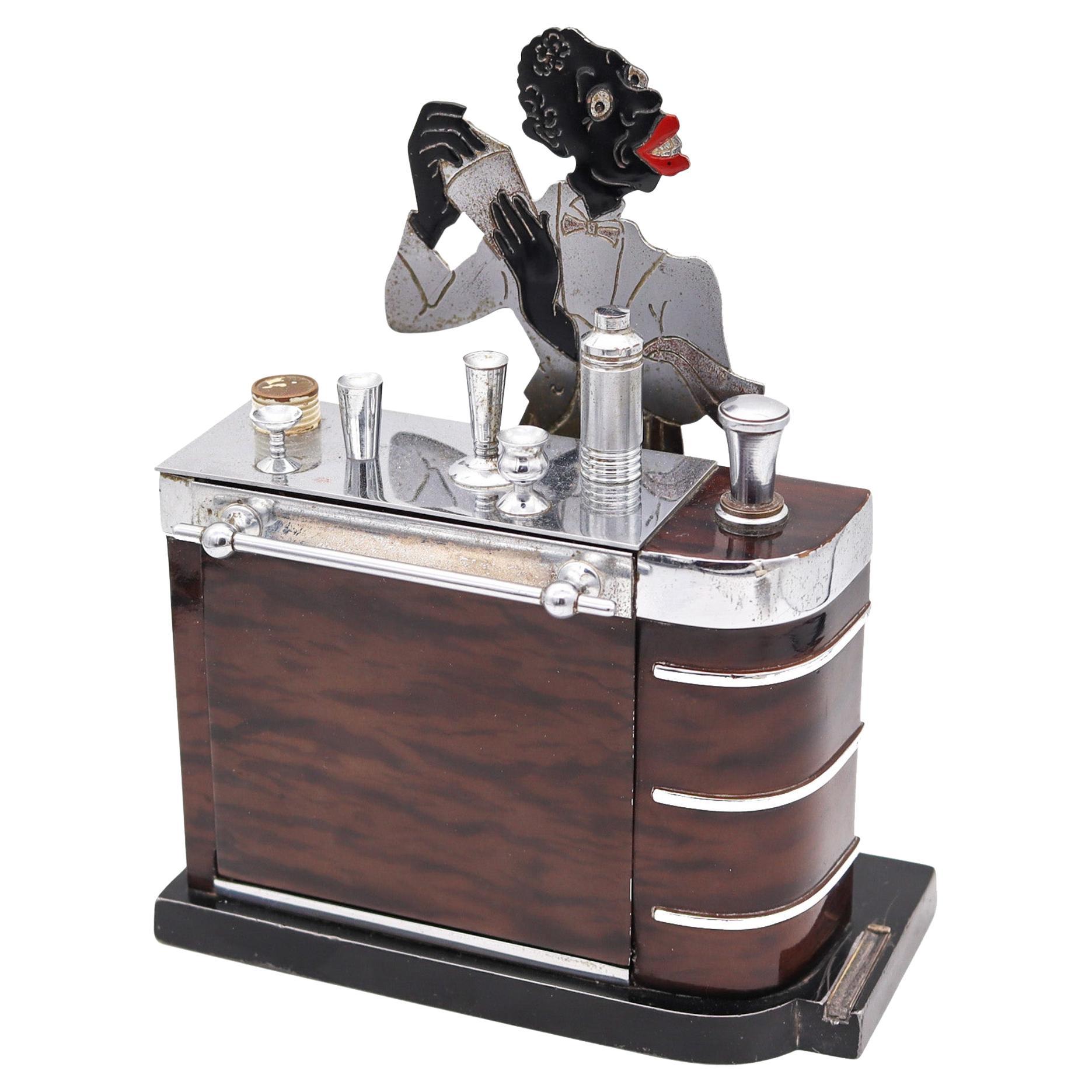 Charles Thomae 1925 Art Deco Box with Red and Black Lacquer in Sterling ...