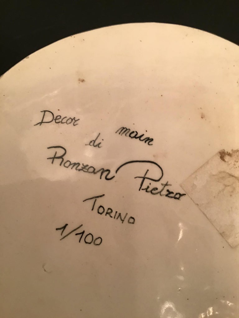 Ronzan Ceramic Box / Centerpiece Ceramic, 1950, Italy For Sale at 1stDibs