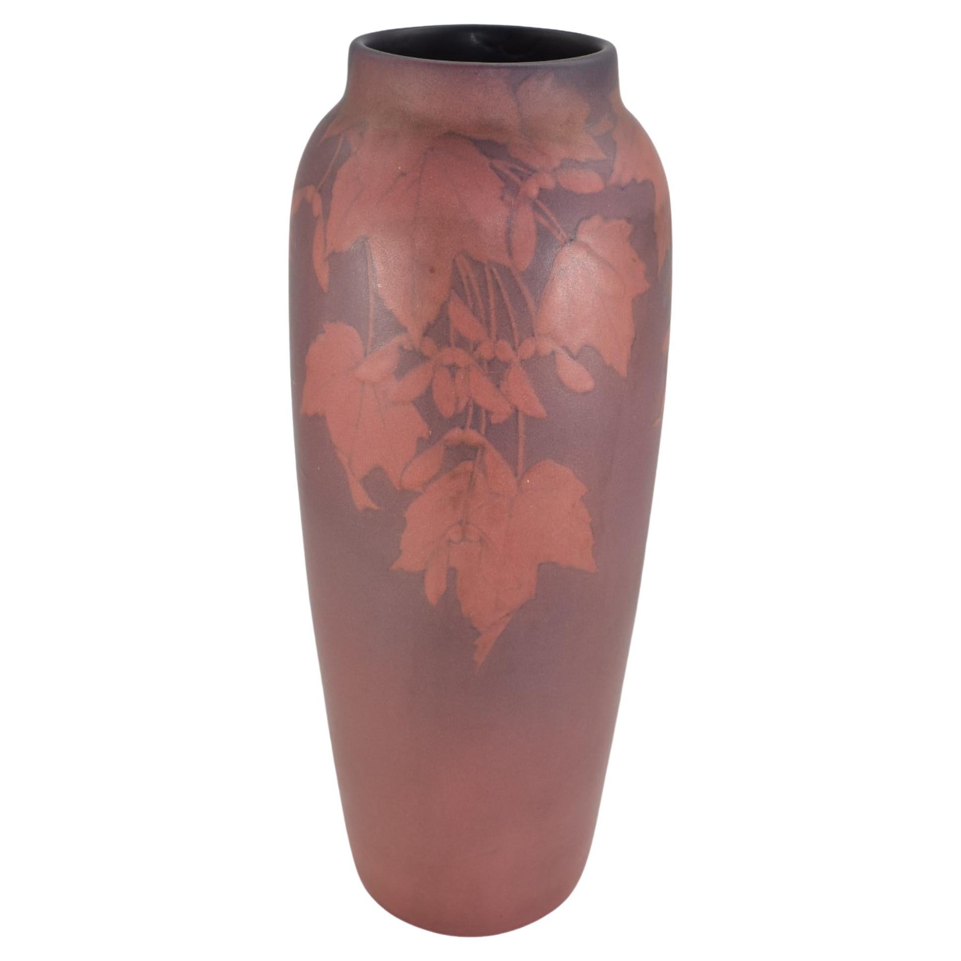 Antique Hampshire Pottery Matt Peacock Blue Arts and Crafts Vase For ...