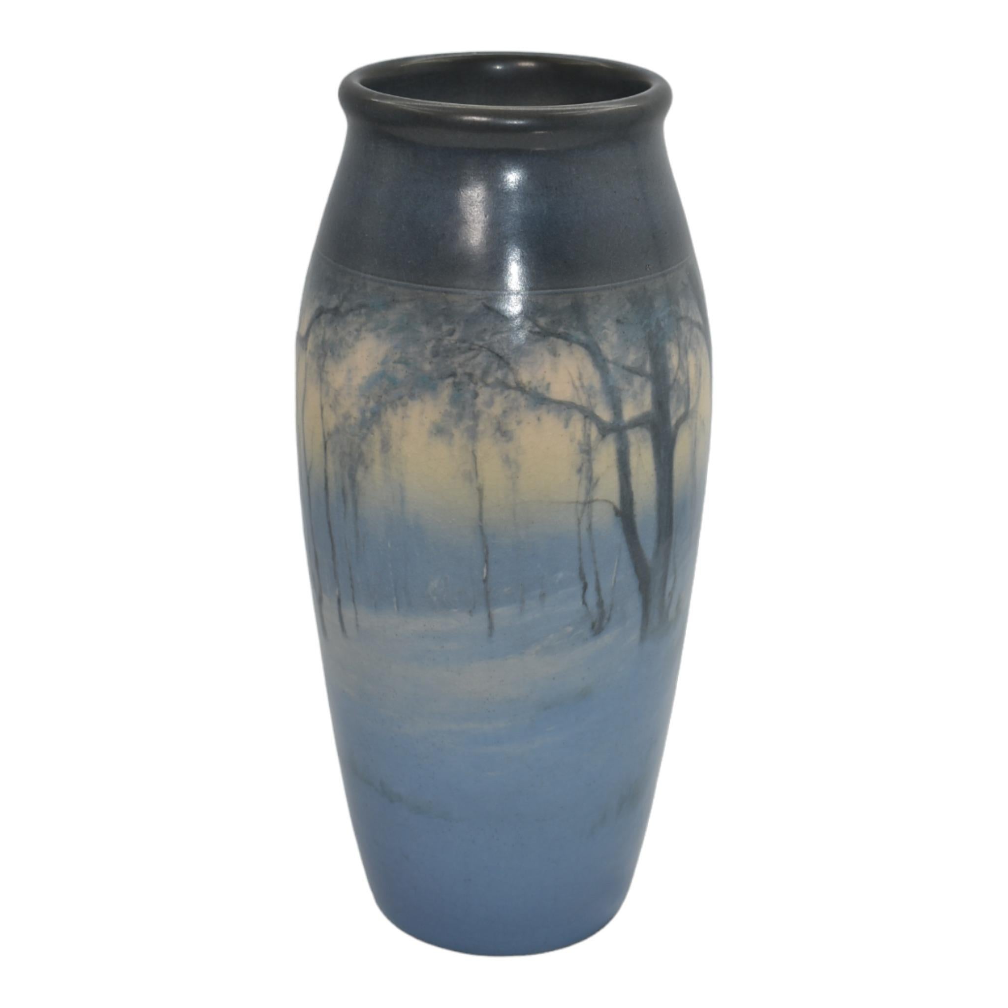 Rookwood 1913 Arts and Crafts Pottery Scenic Vellum Ceramic Vase 1121 ...