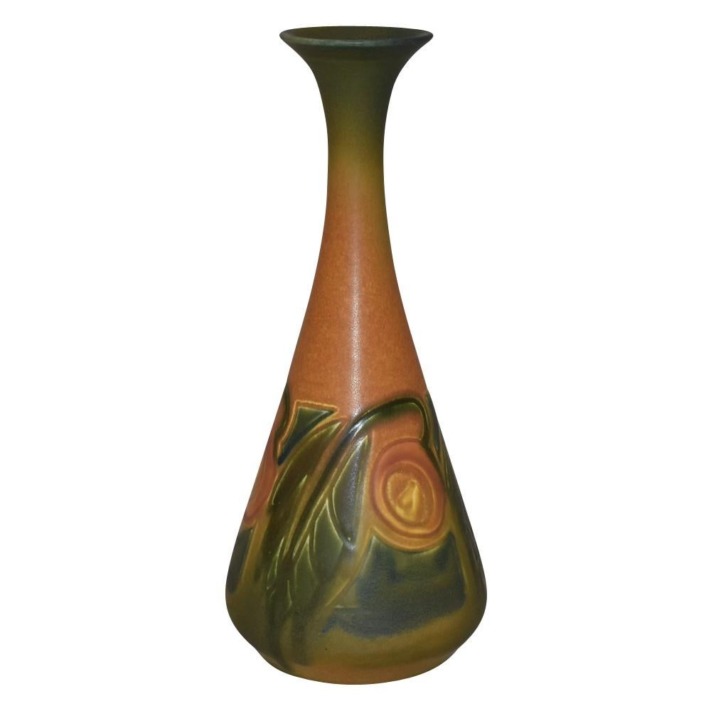 Rookwood 1919 Arts And Crafts Pottery Carved Matte Brown Vase 806B ...
