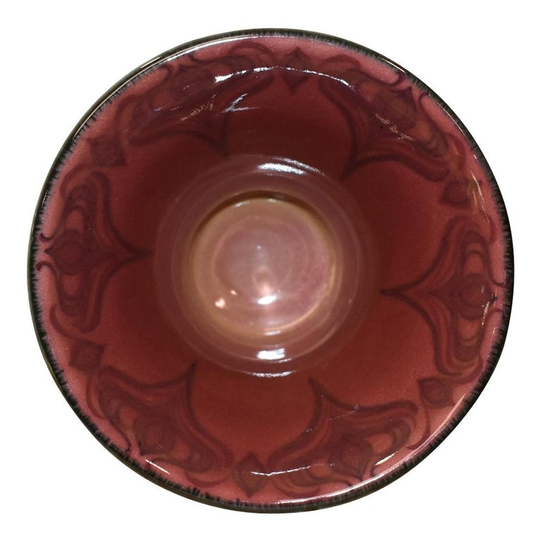Rookwood 1924 Art Pottery Nubian Black French Red Flared Rim Vase 2264e ...