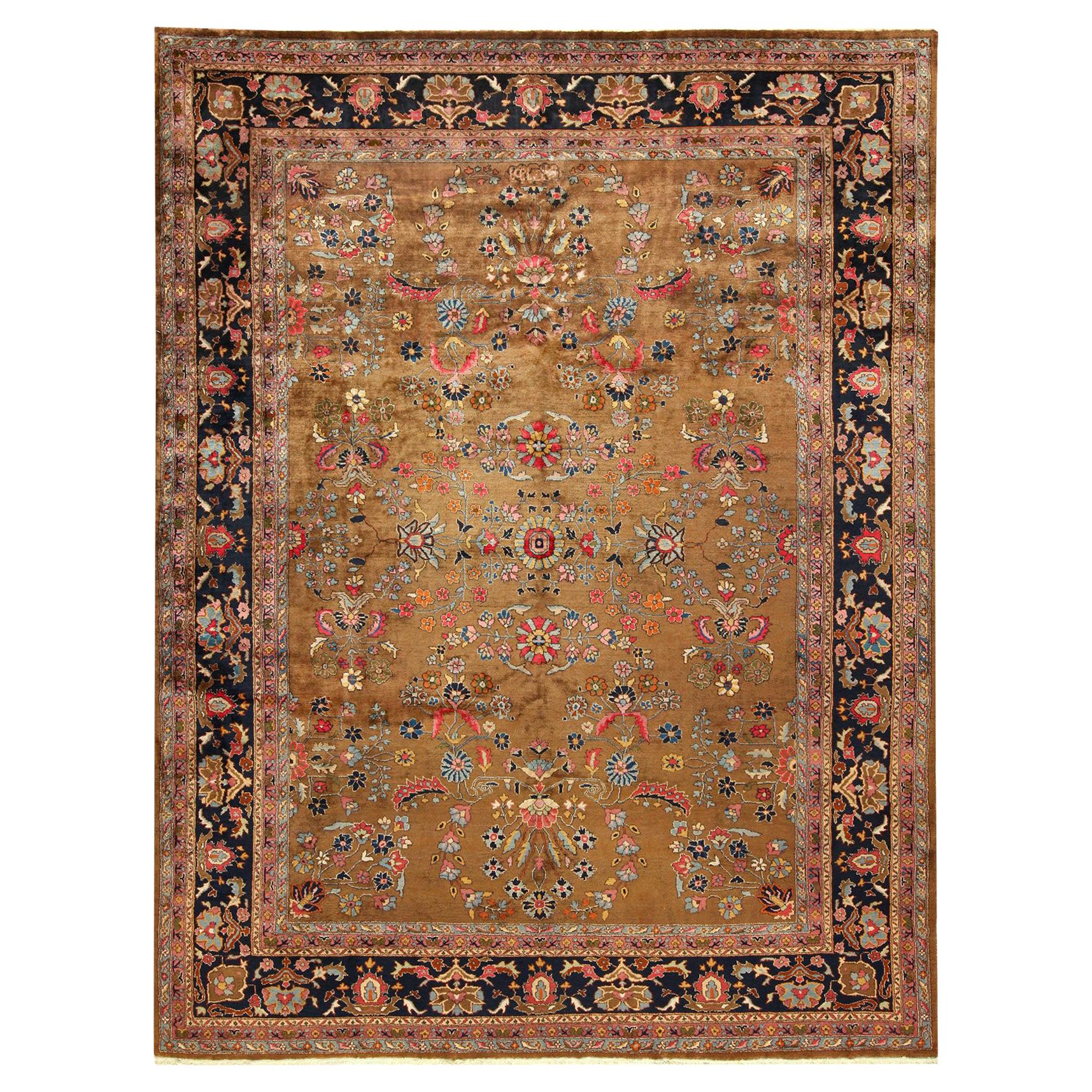 Antique Indian Lahore Room Size Rug For Sale at 1stDibs