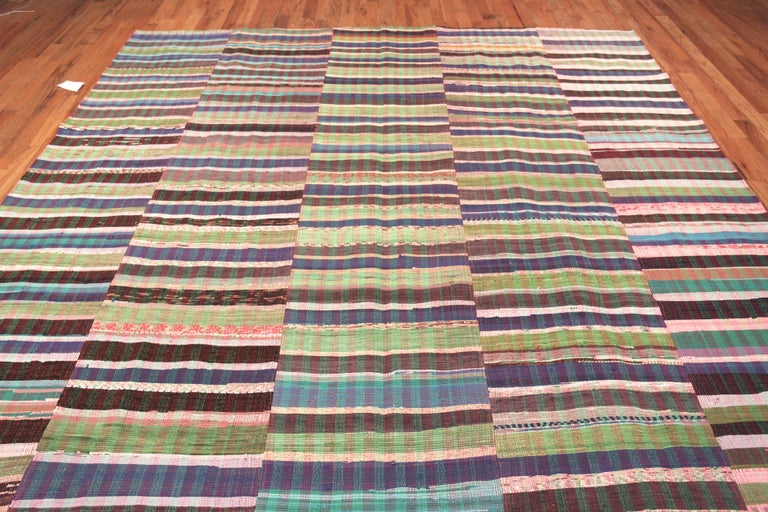 Room Size Modern Rag Rug. 10 ft 2 in x 14 ft For Sale at 1stDibs