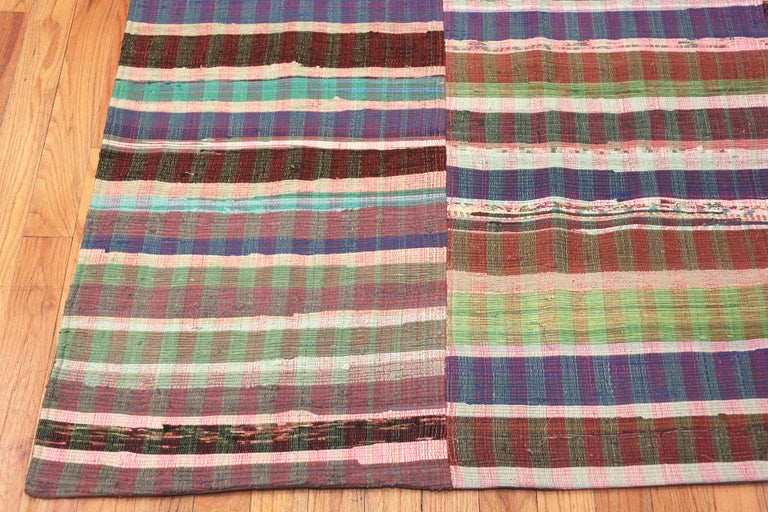 Room Size Modern Rag Rug. 10 ft 2 in x 14 ft For Sale at 1stDibs