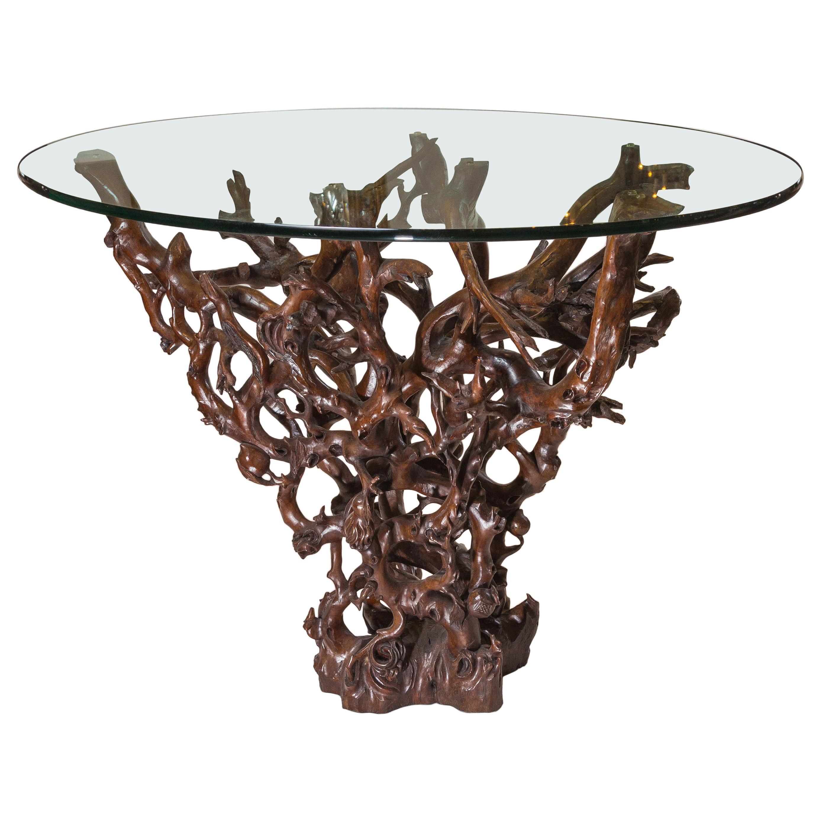 Root Glass Table For Sale at 1stDibs