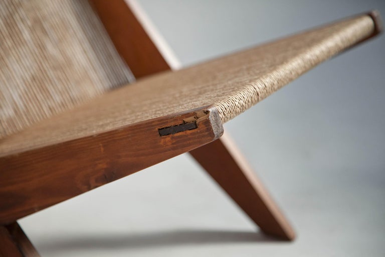 Rope Chair in Pine, Attributed to Poul Kjaerholm and Jørgen Høj ...