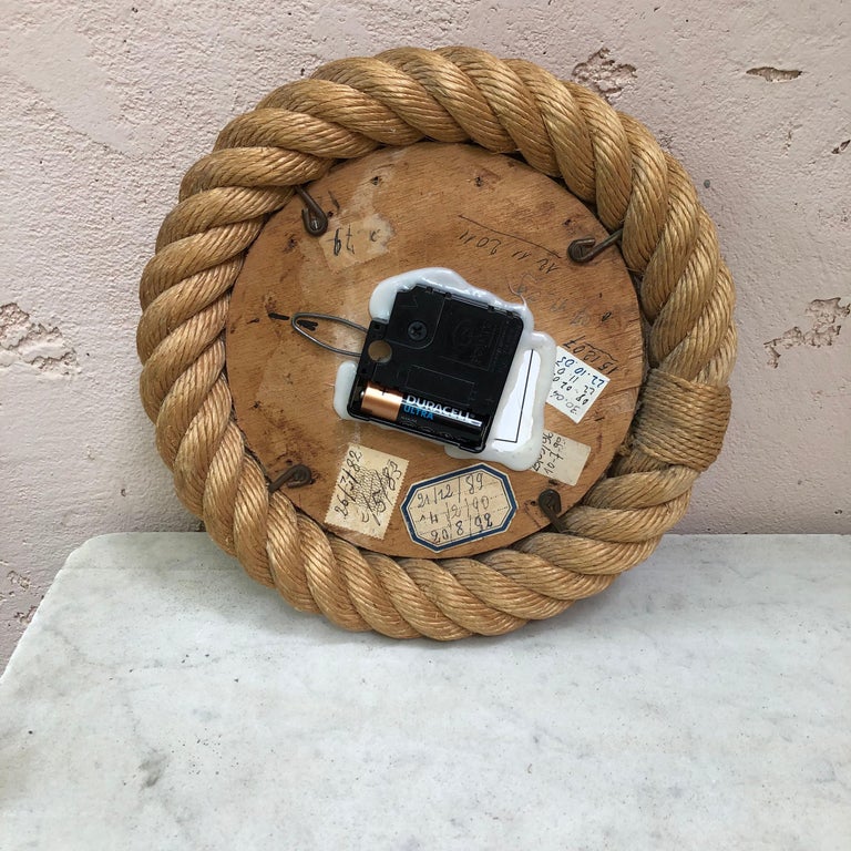 Rope Clock Audoux Minet, circa 1960 at 1stDibs | clock on a rope, minet ...