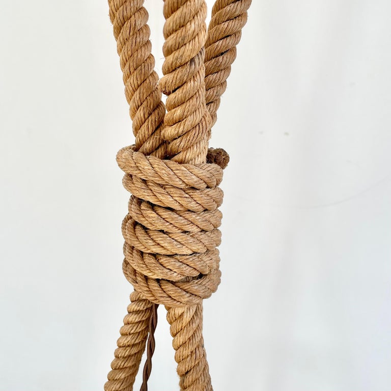 Rope Floor Lamp by Audoux Minet, 1960s France For Sale at 1stDibs