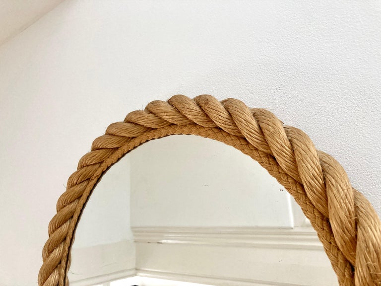 Rope Frame Mirror, Audoux and Minet, France, 1950-1960 For Sale at 1stDibs