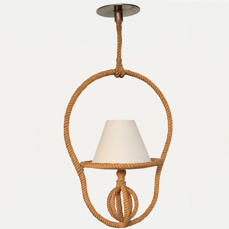 Rope Pendant Light by Audoux-Minet For Sale at 1stDibs