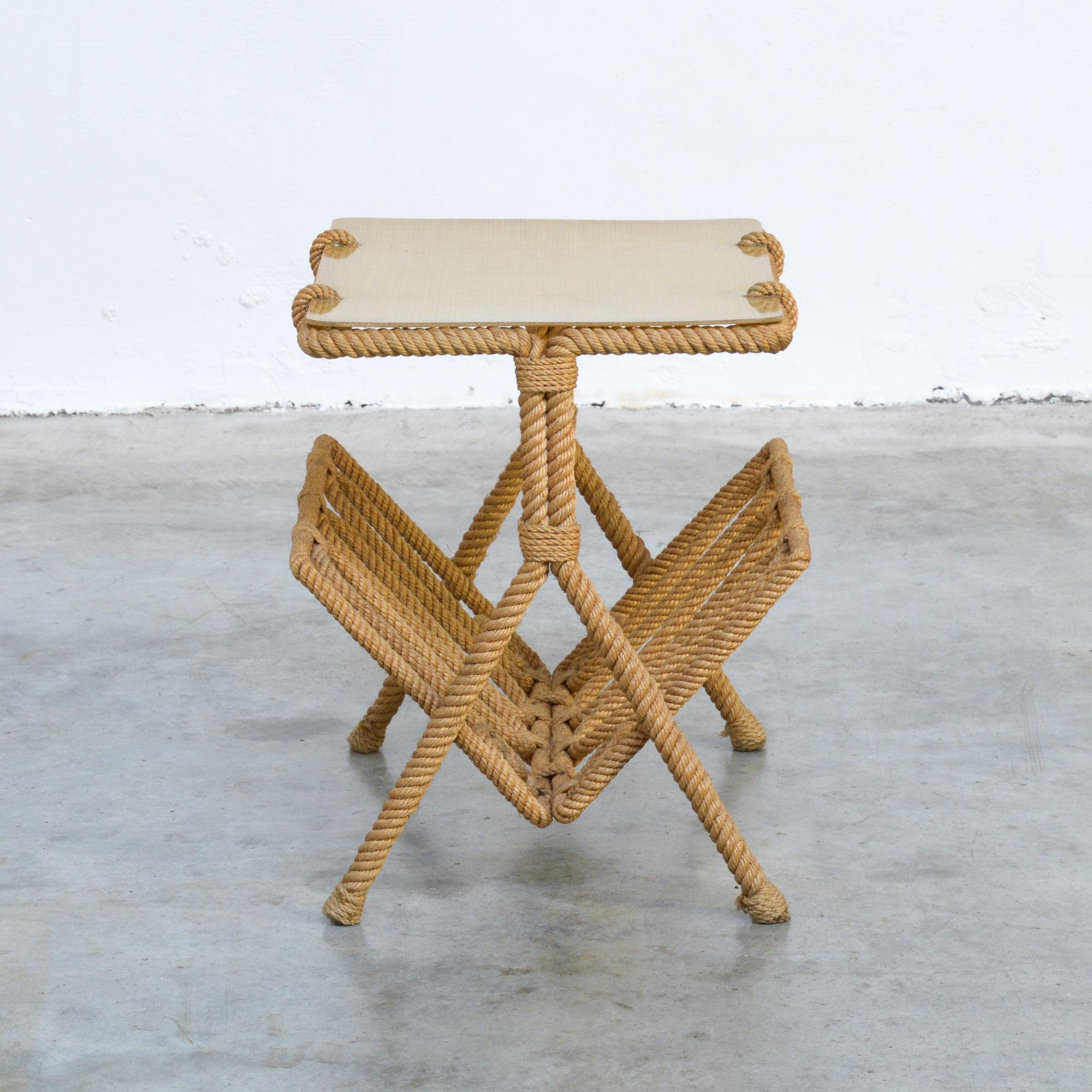 Rope Side Table by Audoux and Minet at 1stDibs | rope table