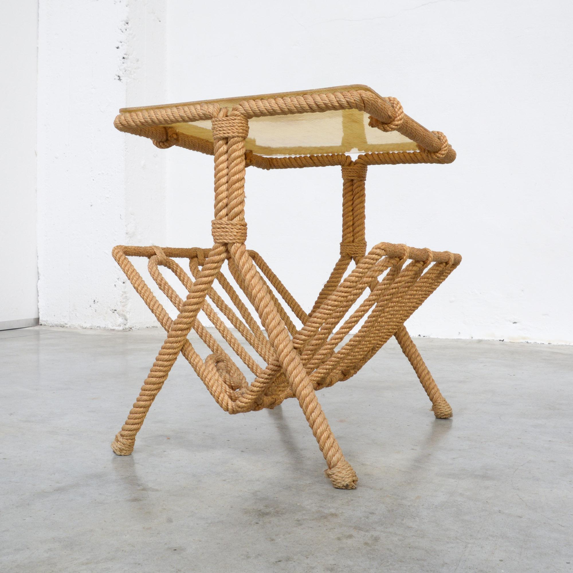 Rope Side Table by Audoux and Minet at 1stDibs | rope table