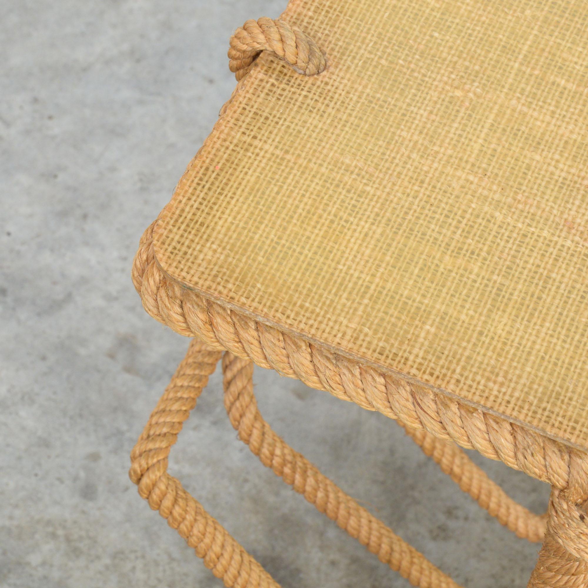 Rope Side Table by Audoux and Minet at 1stDibs | rope table