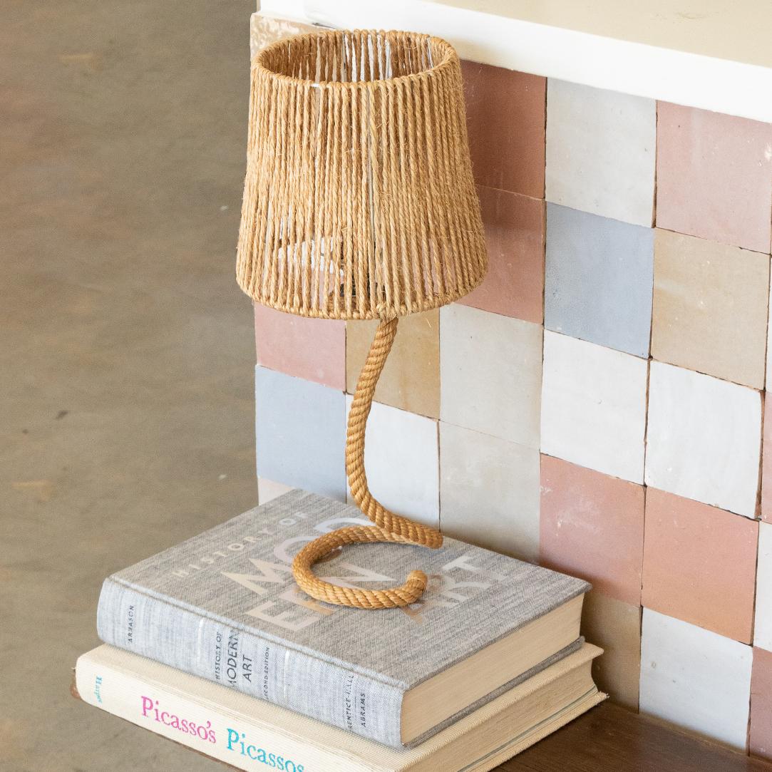 Rope Table Lamp by Audoux-Minet at 1stDibs