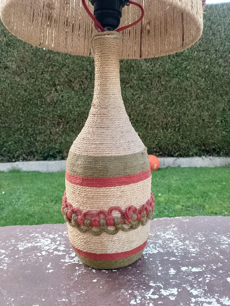 Rope Table Lamp circa 1960 For Sale at 1stDibs