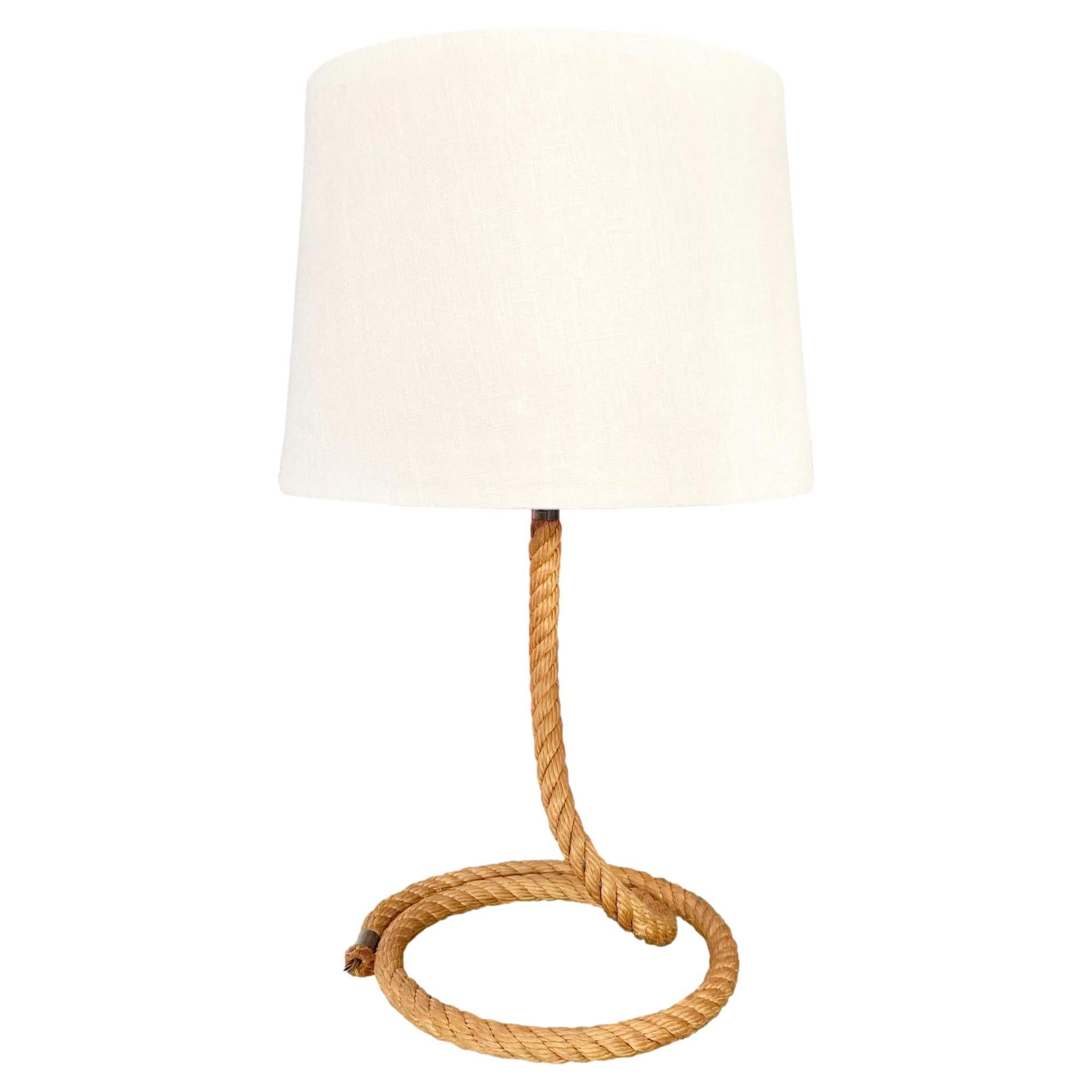 Rope Table Lamp in the Style of Audoux Minet at 1stDibs