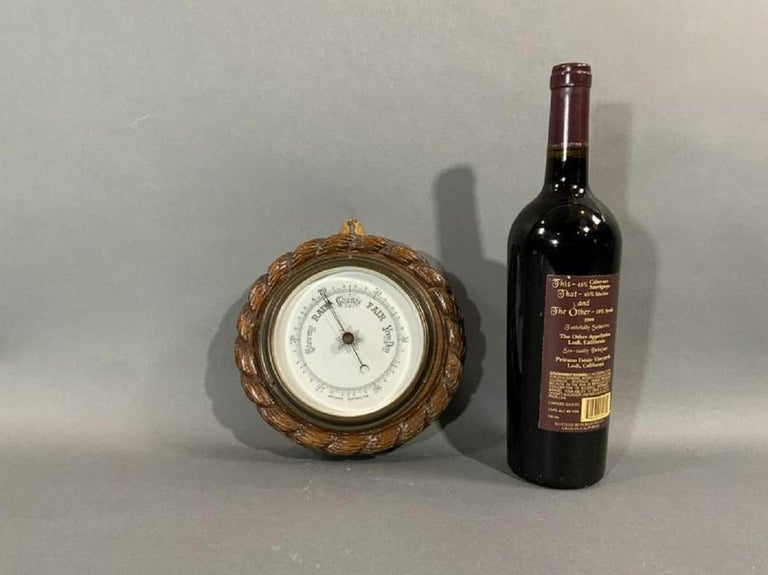 Rope Twist Barometer with Porcelain Face at 1stDibs