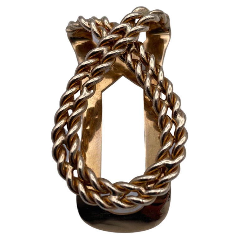 Rope Twist Gold Money Clip For Sale at 1stDibs