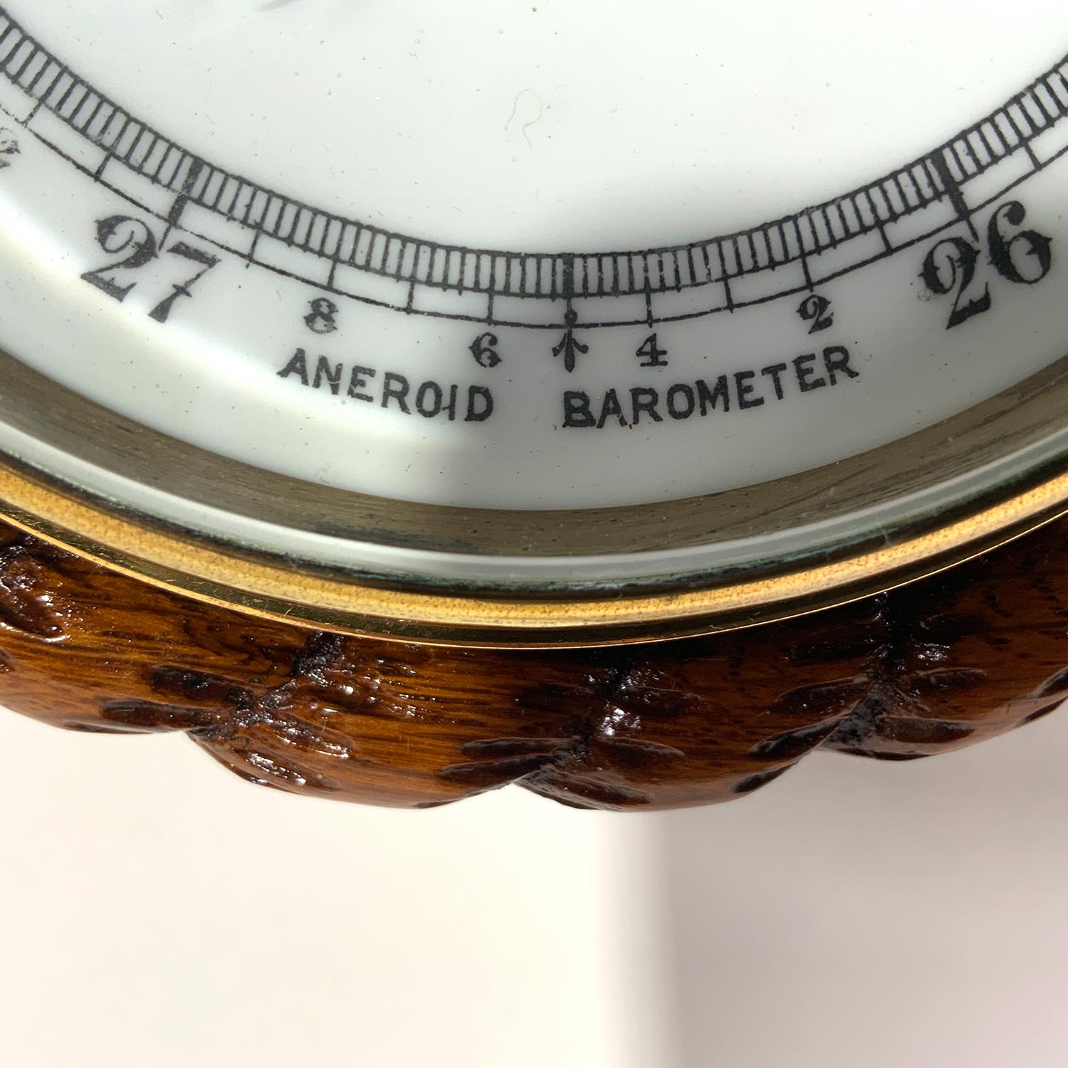 Rope Twist Oak Case Nautical Barometer For Sale at 1stDibs