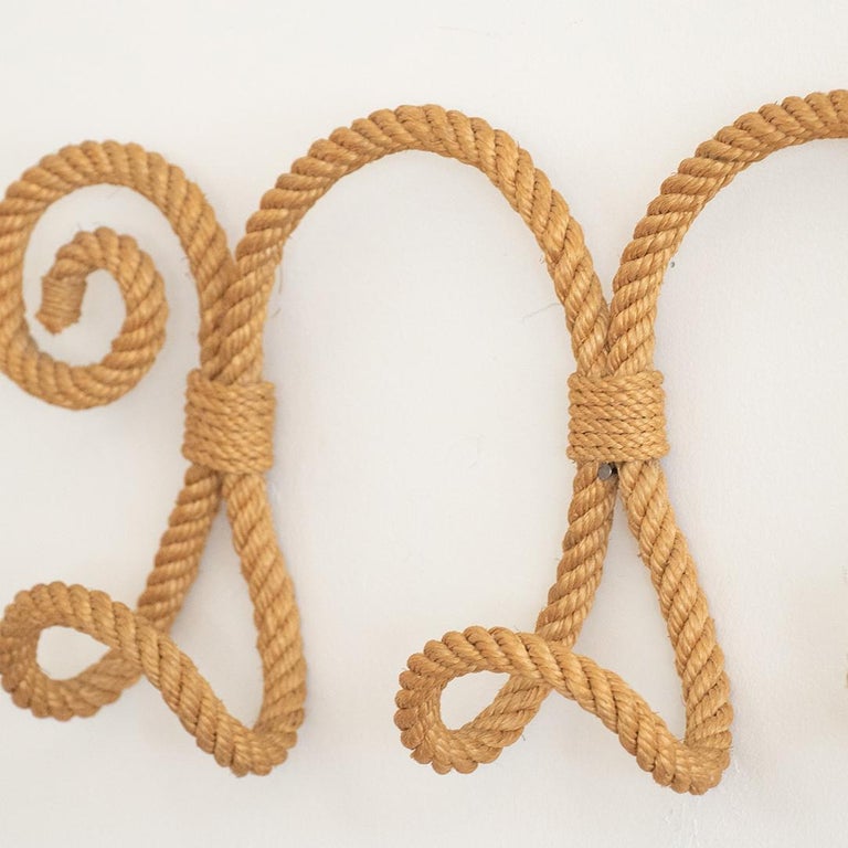 Rope Wall Hook by Audoux and Minet at 1stDibs