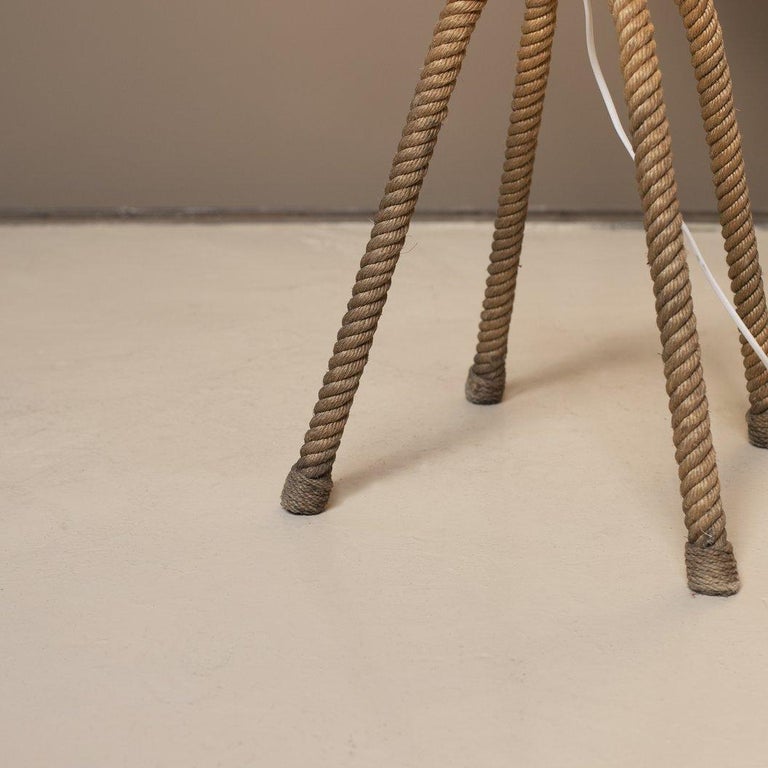 Rope and White Shade Floor Lamp For Sale at 1stDibs | rope floor lamp ...