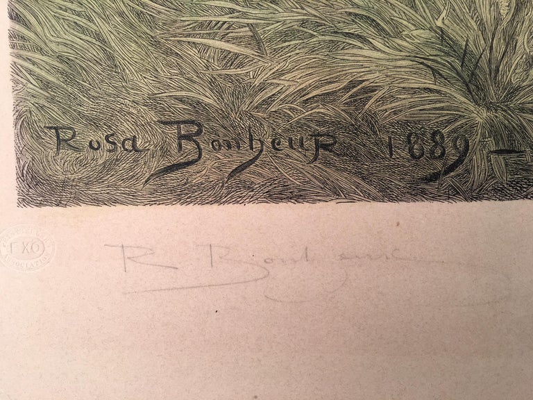 Rosa Bonheur - Cattle Resting on a Hillside in the Alps For Sale at 1stDibs