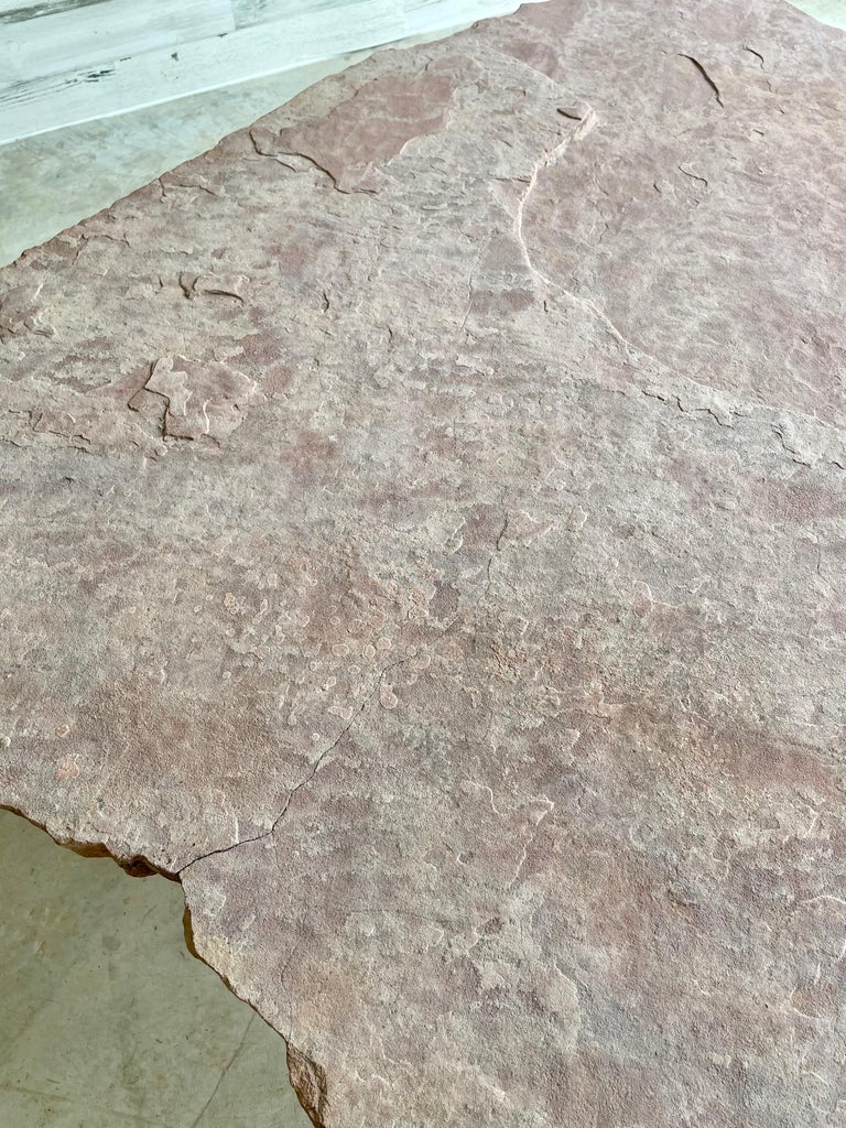 Rosa Flagstone and Iron Coffee Table For Sale at 1stDibs