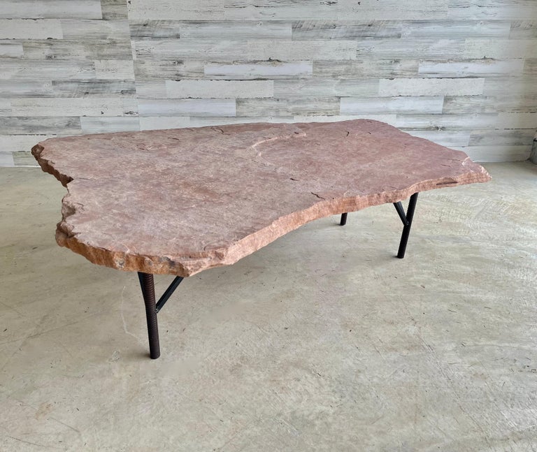 Rosa Flagstone and Iron Coffee Table For Sale at 1stDibs