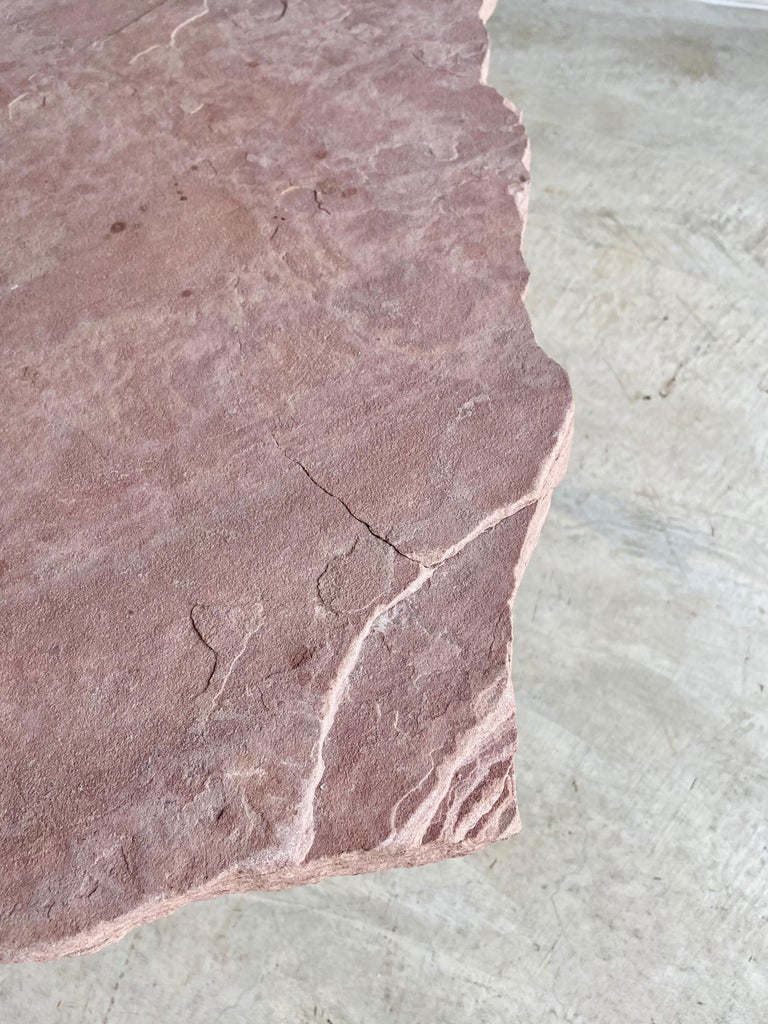 Rosa Flagstone and Iron Coffee Table For Sale at 1stDibs